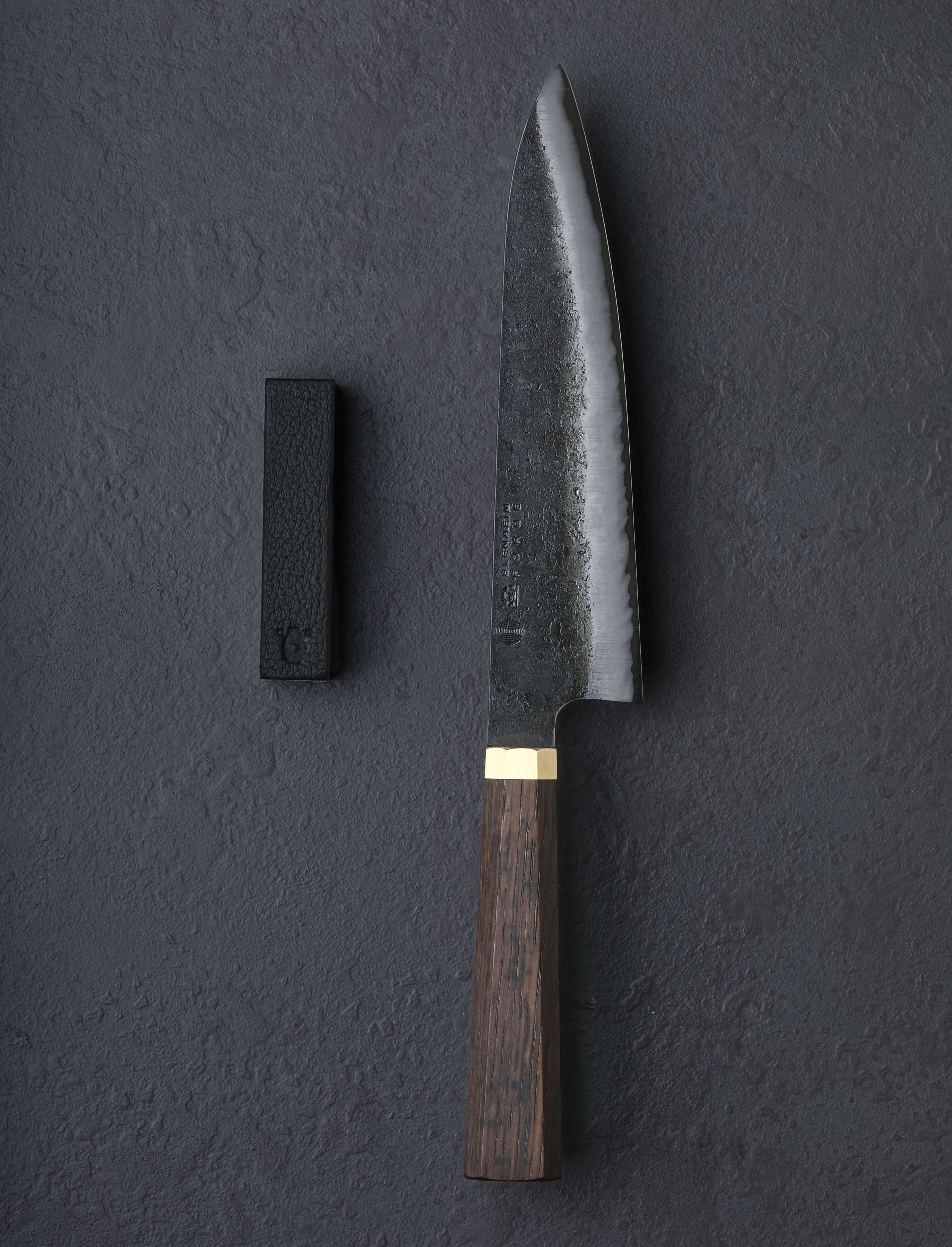Invisible Leather & Oak Knife Magnet | Eatingtools