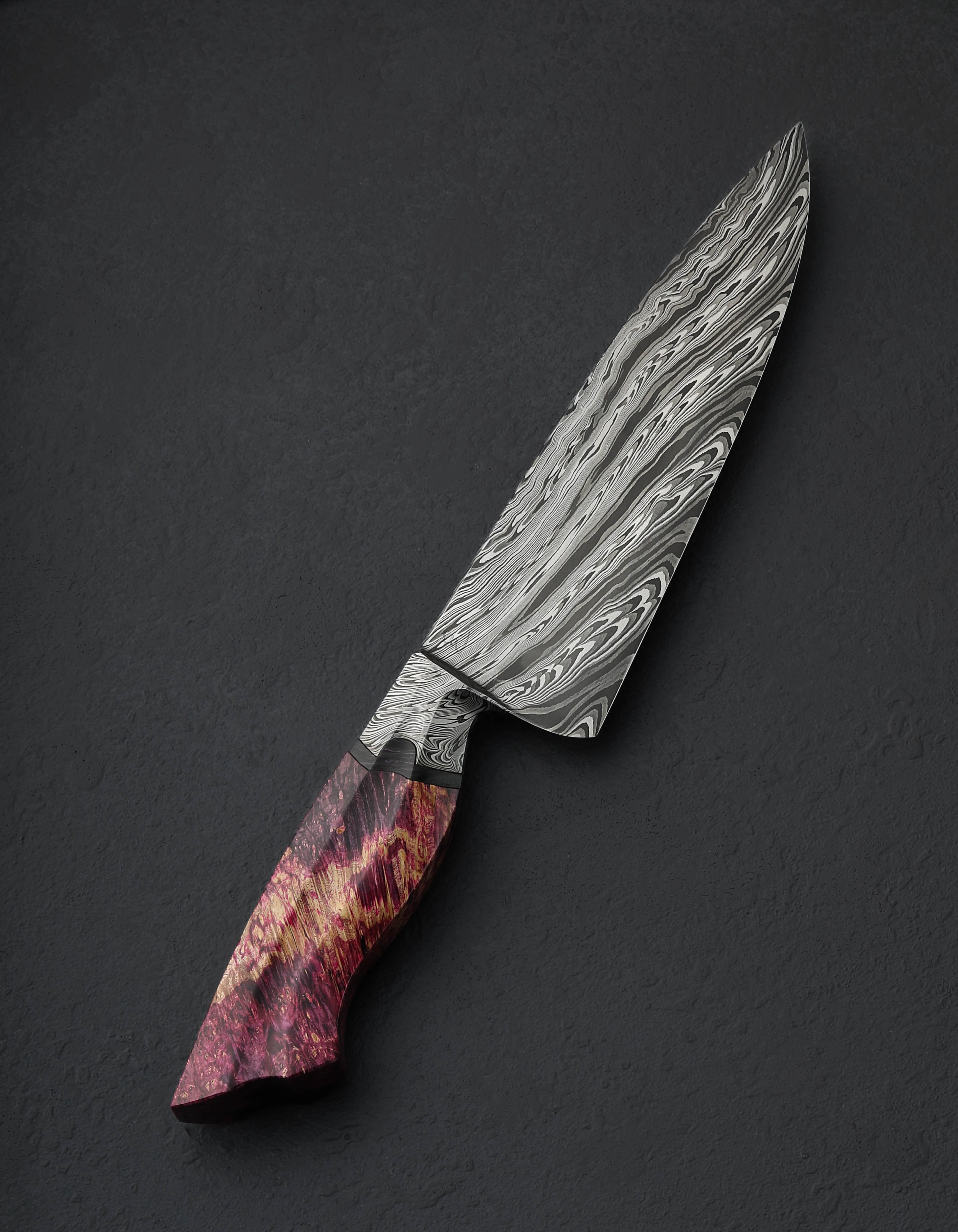Cascade Damascus Chef 190mm | Eatingtools.com