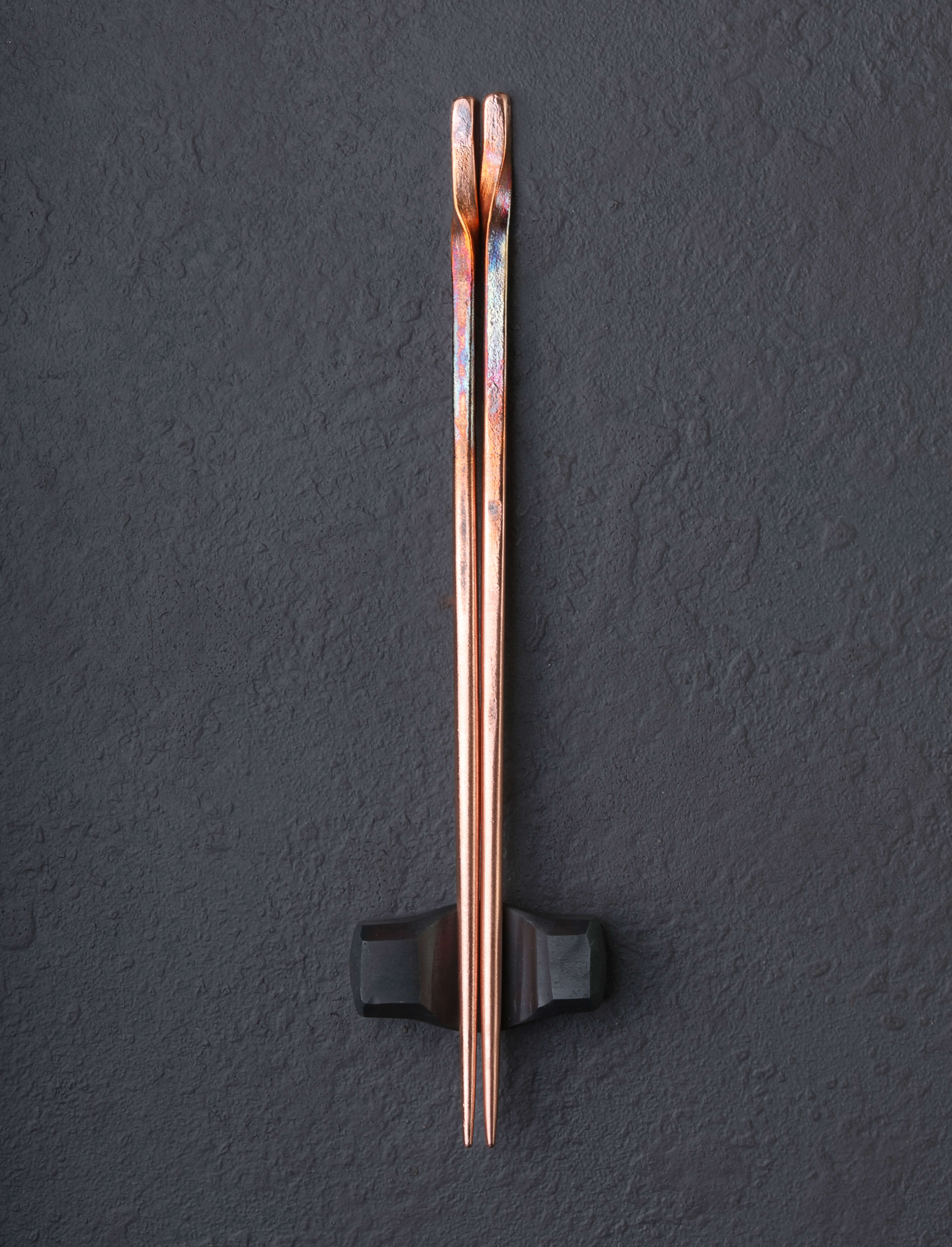 Copper Chopsticks & Leather Case Set | Eatingtools
