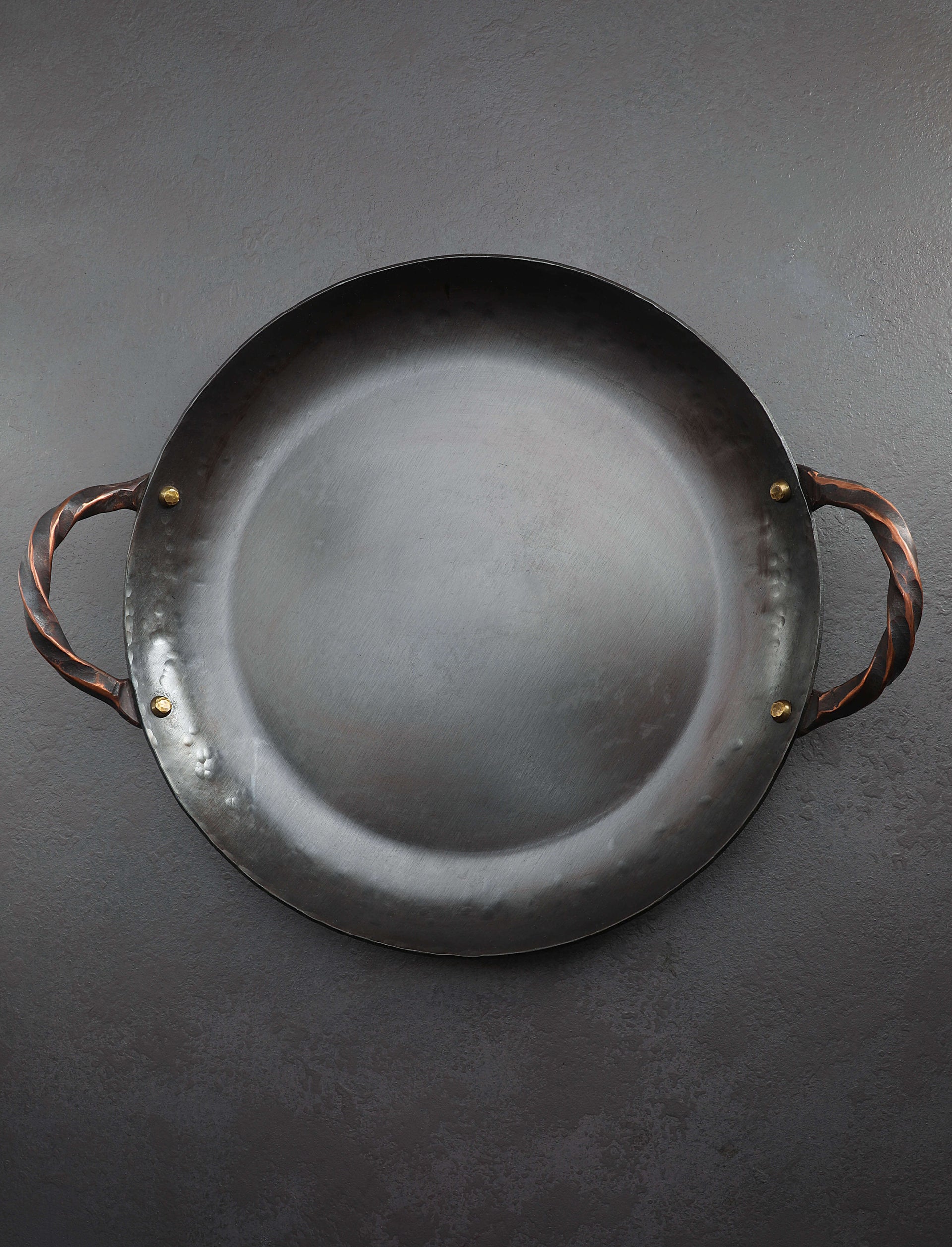 13" Copper Carbon Steel Roasting Pan | Eatingtools