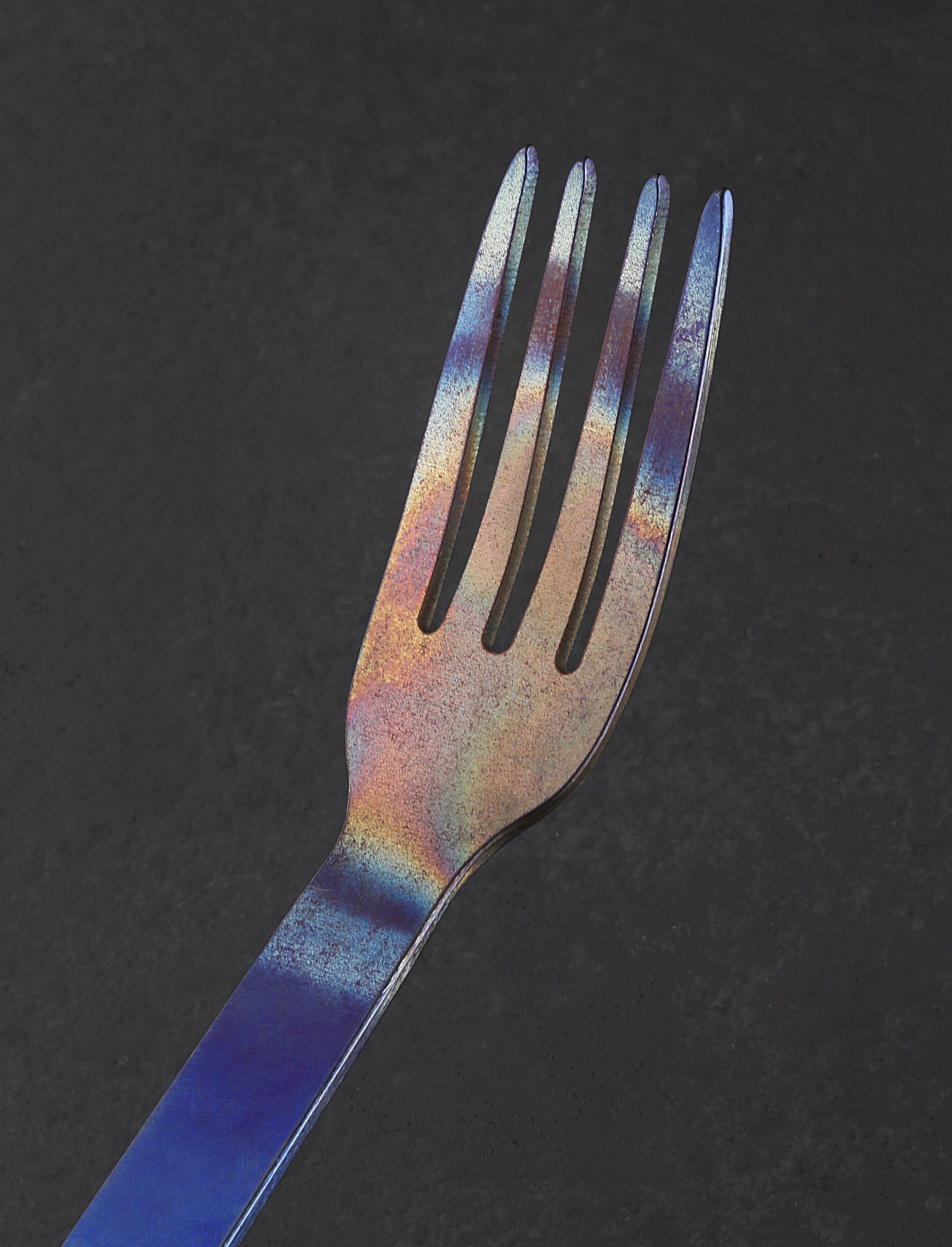 Anodized Titanium Fork | Eatingtools.com