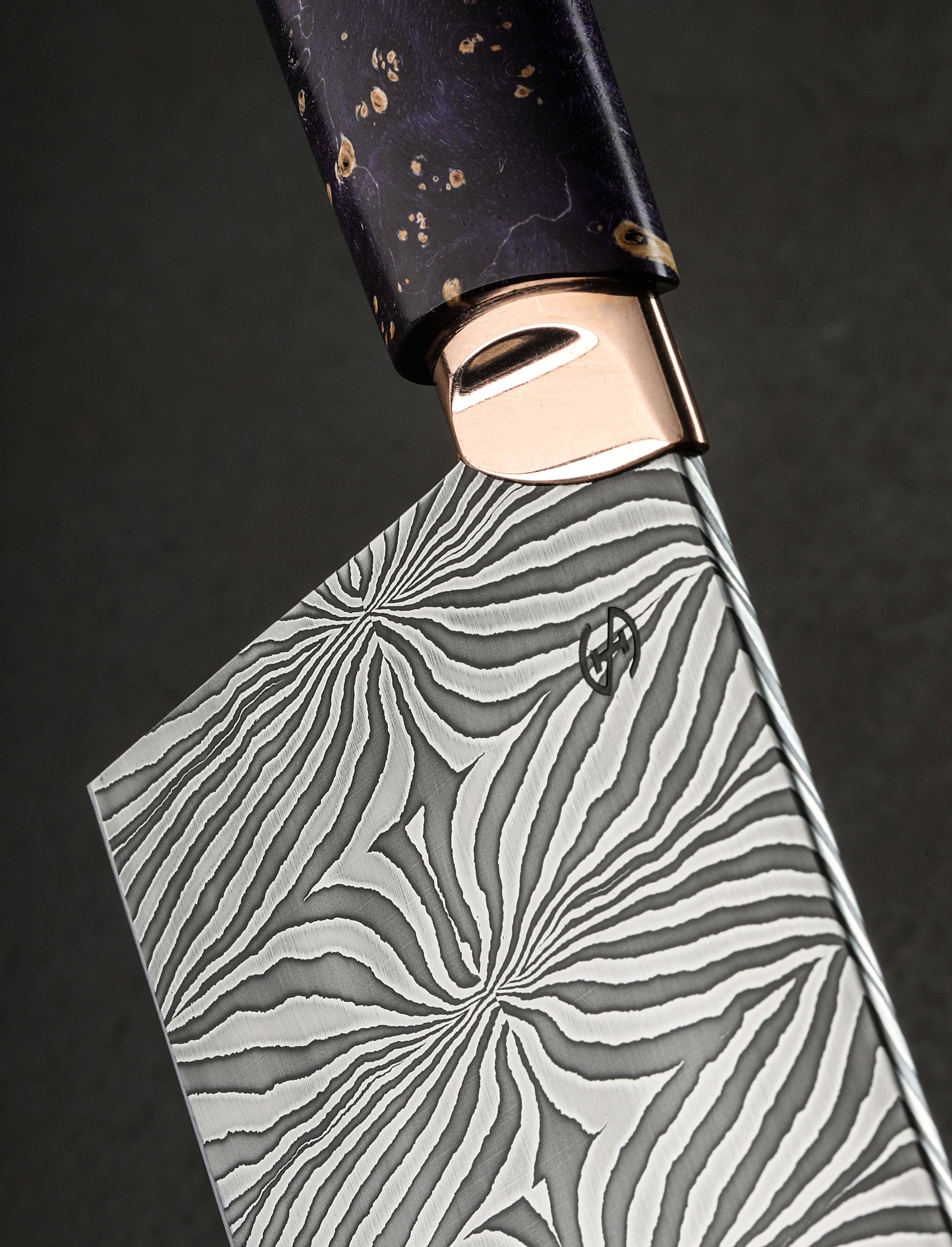 Purple Iris Damascus Nakiri 195mm – Eatingtools