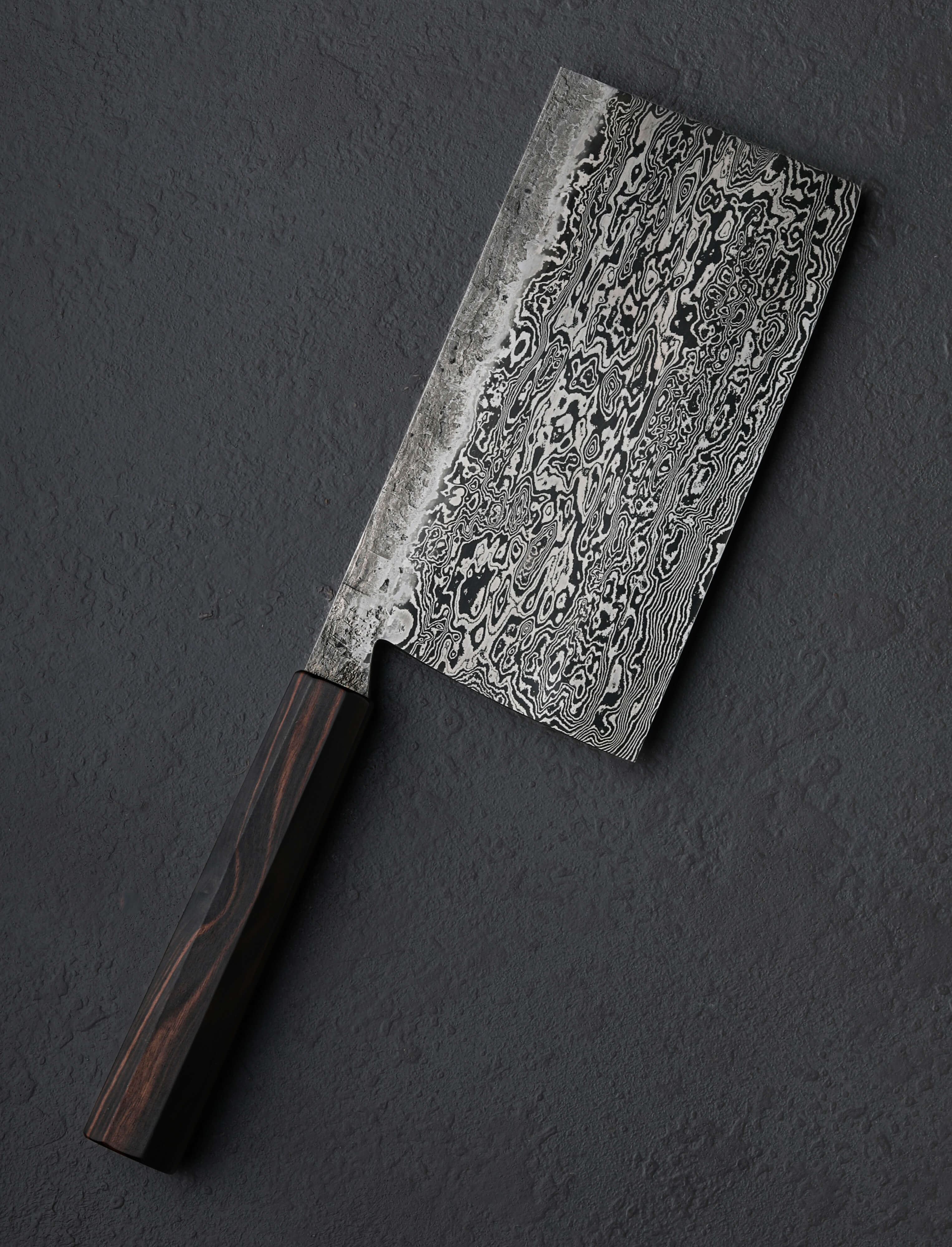 Striped Ebony Compound Cleaver 177mm | Eatingtools