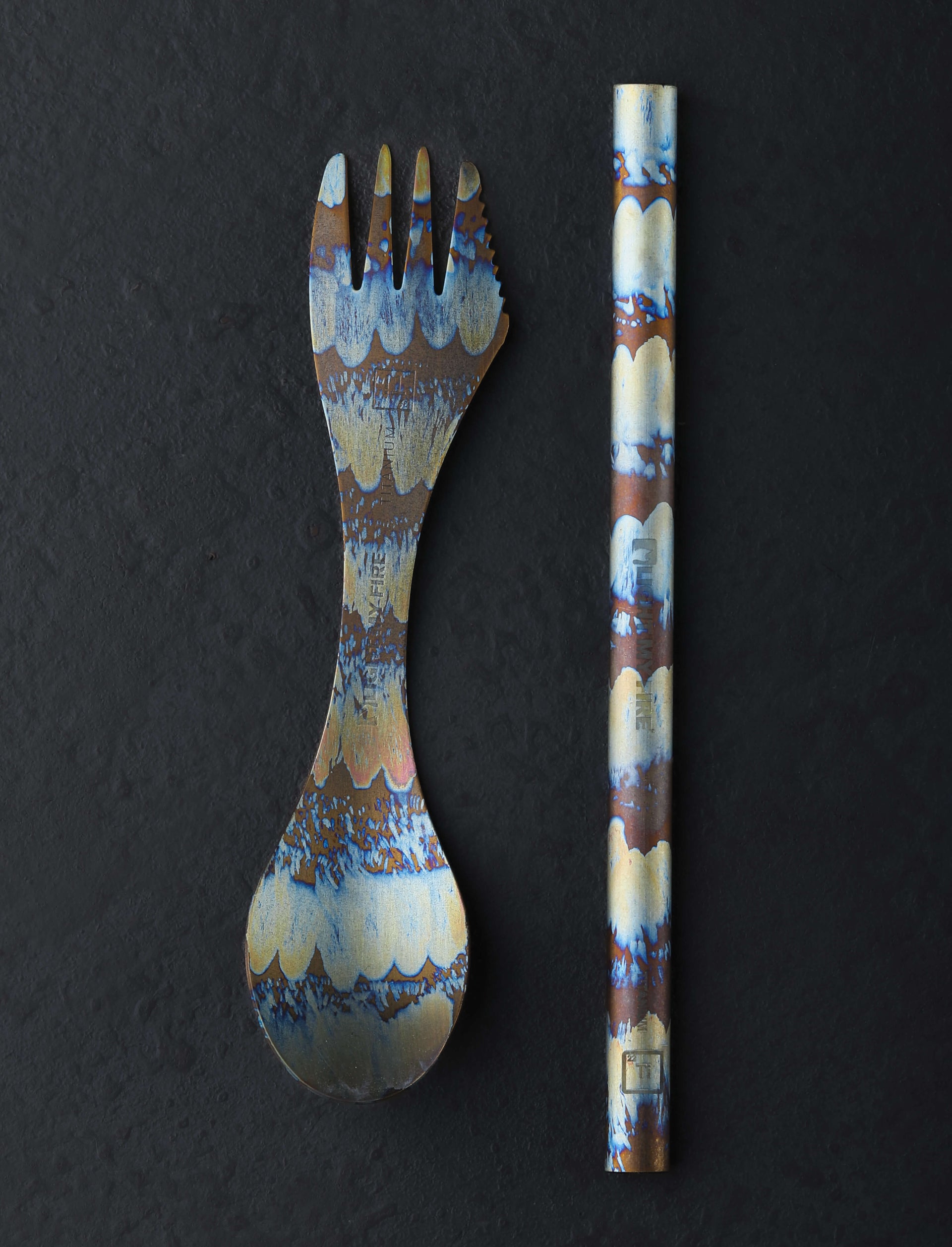 Deluxe Titanium Spork & Straw Set | Eatingtools