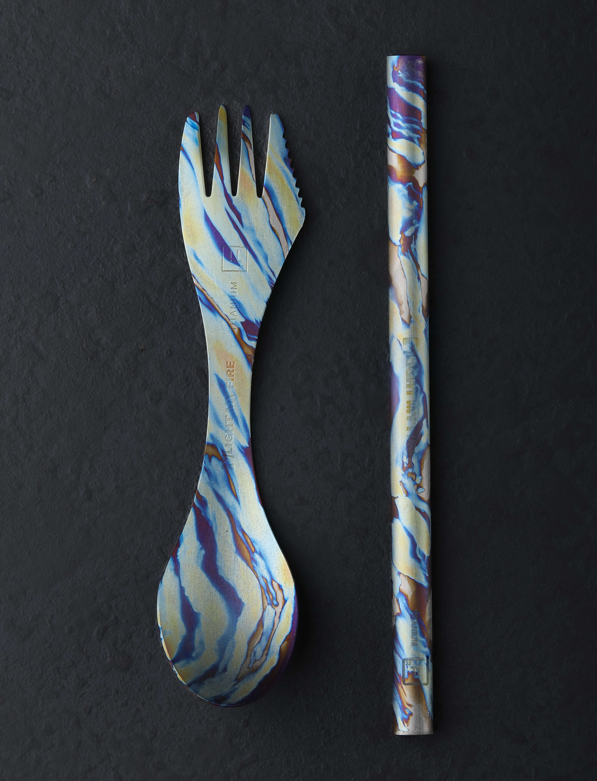 Deluxe Titanium Spork & Straw Set | Eatingtools