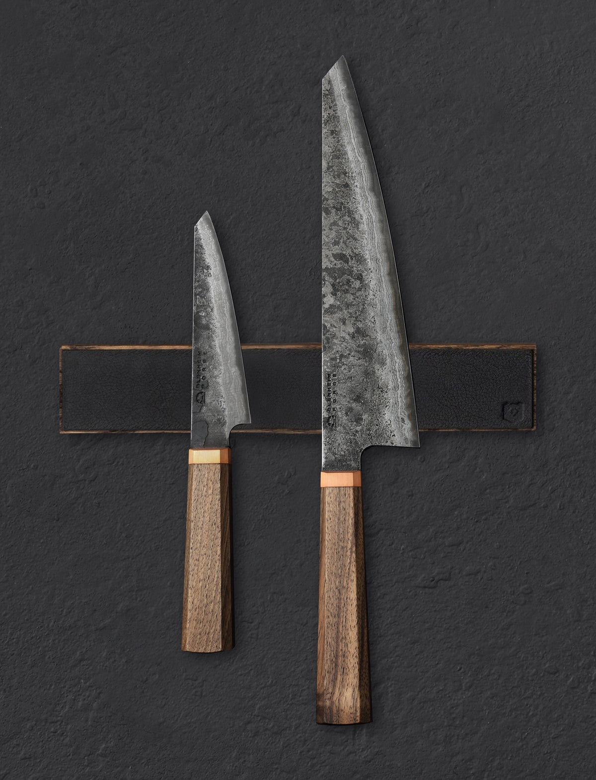 Leather & Oak Magnetic Knife Rack | Eatingtools